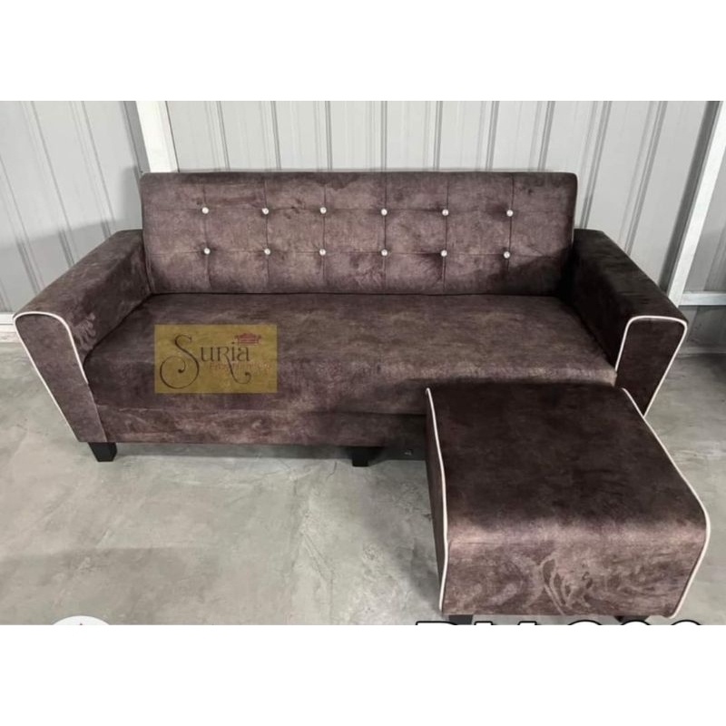 Suria ~ Living Room L ' Sofa / L Shape Sofa / 3 Seater + 1 Stool ...