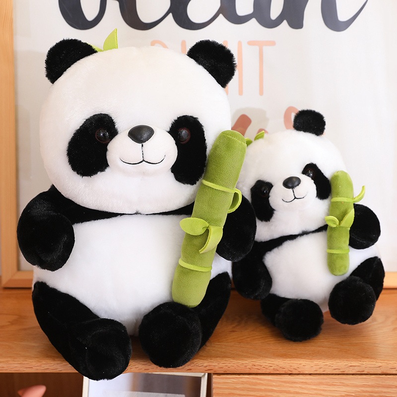 Panda Hugs Bamboo Plush Toy Cartoon Cute Bear Soft Comfort Plushie ...