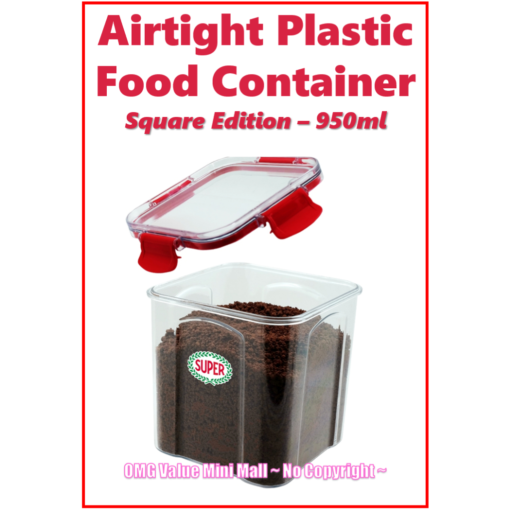 [Super] Airtight Plastic Container - Transparent Clear Multipurpose Food Storage Box Bekas Kedap ...