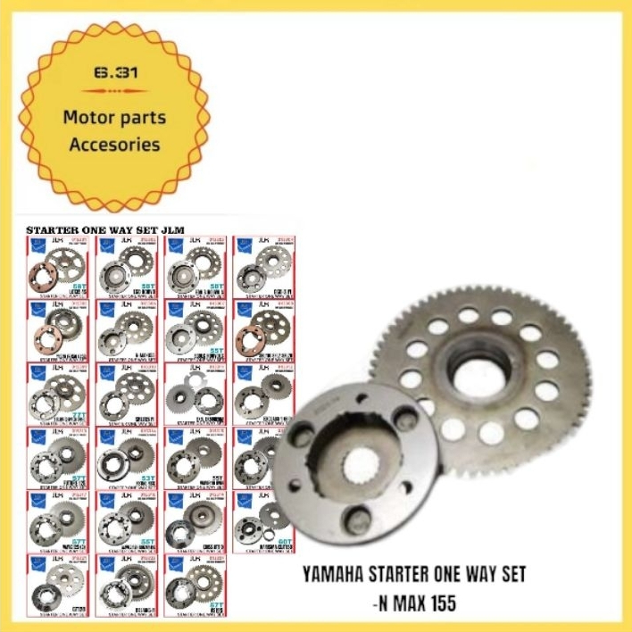 ALL NEW STOCK PNP STANDARD YAMAHA GEAR STARTER ONE WAY SET N MAX NVX155 ...