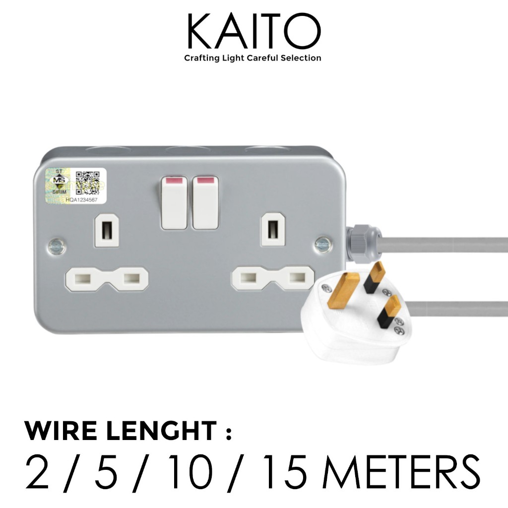 Sirim Metal Clad Socket Extension Heavy Duty Extension Plug Heavy Duty Wire Trailing Socket Plug