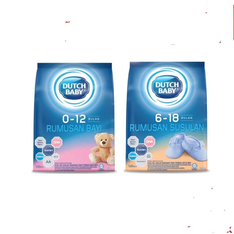 Dutch baby Milk Powder For 0 - 6 Months / 6 - 18 Months 850g | Shopee ...