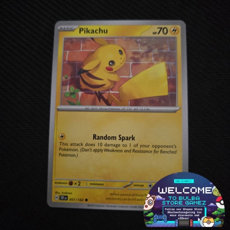 Pikachu 051/162 SV05 Temporal Forces TEF Pokémon TCG Card Game Scarlet ...