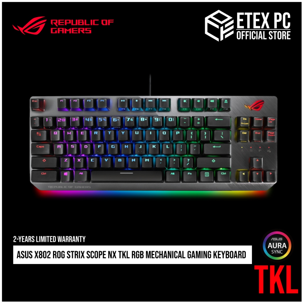 ASUS X802 ROG Strix Scope NX TKL RGB Mechanical Gaming Keyboard ( ROG ...