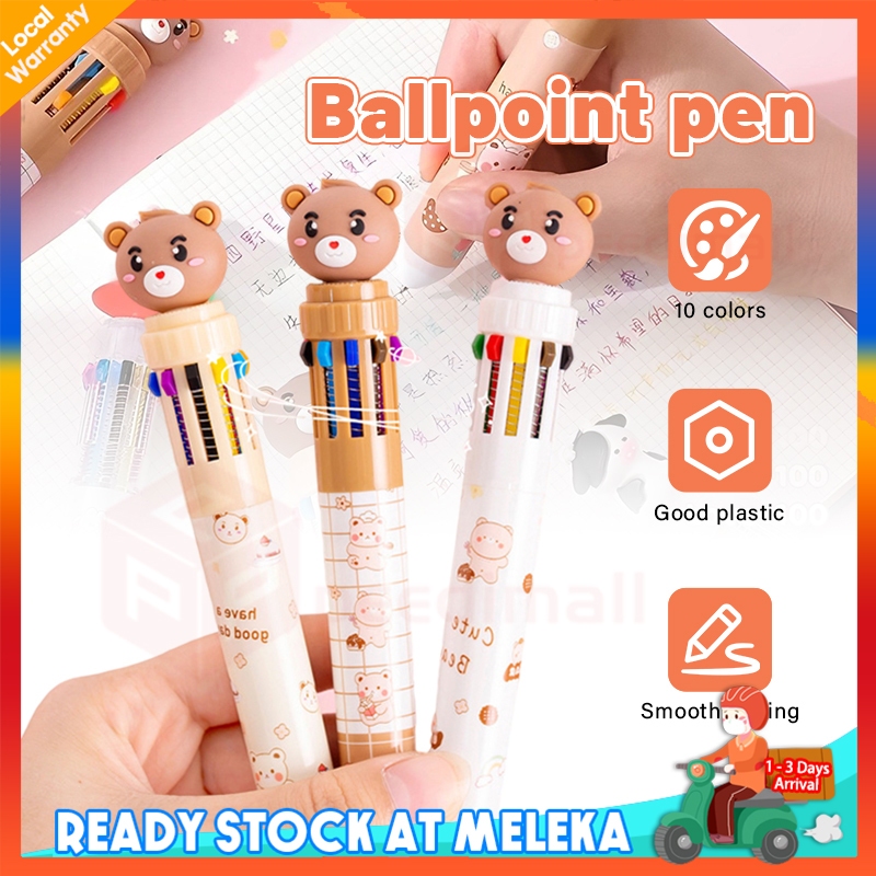 10 Colors Ball Pen 𝐄𝐀𝐒𝐘 𝐒𝐖𝐈𝐓𝐂𝐇 Multi Colour Ballpoint Pens Kids ...