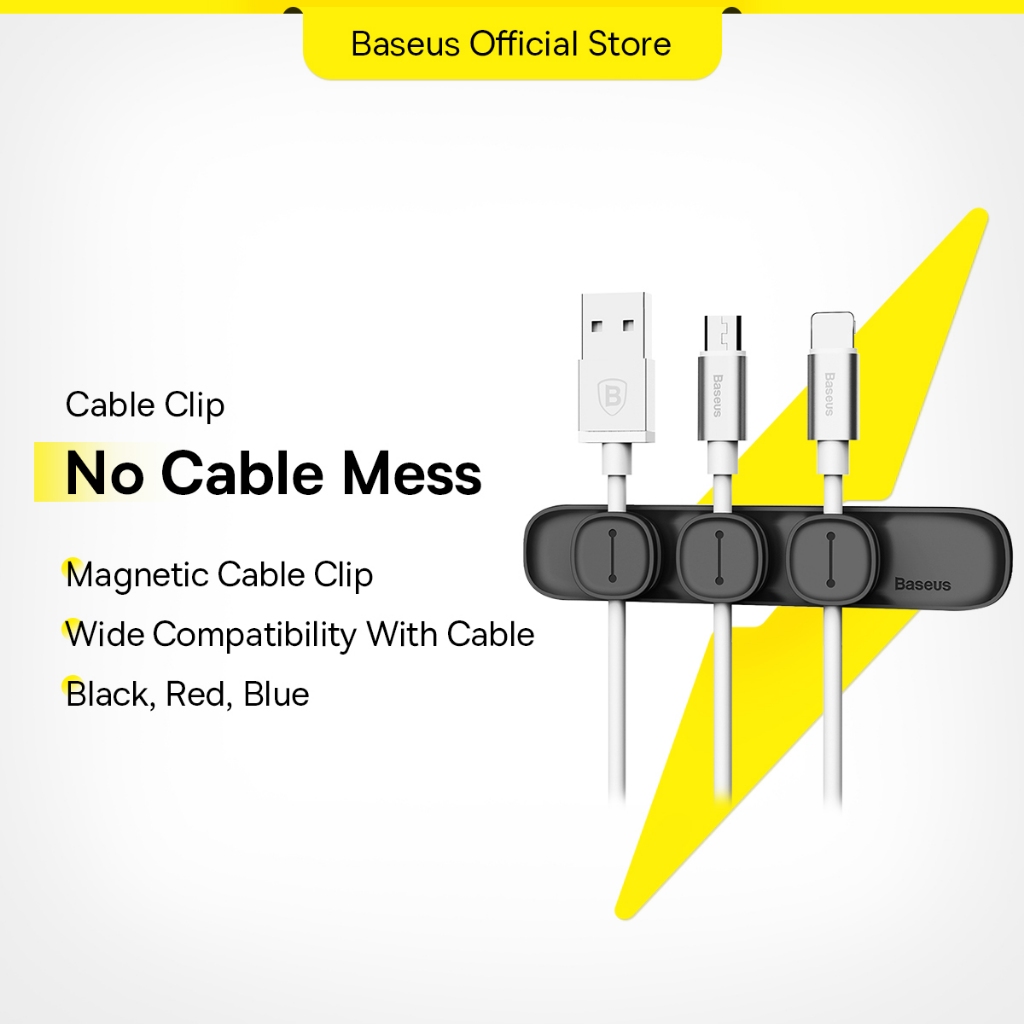 Baseus Cable Clip USB Data Cable Organizer Magnetic Holder Desktop ...