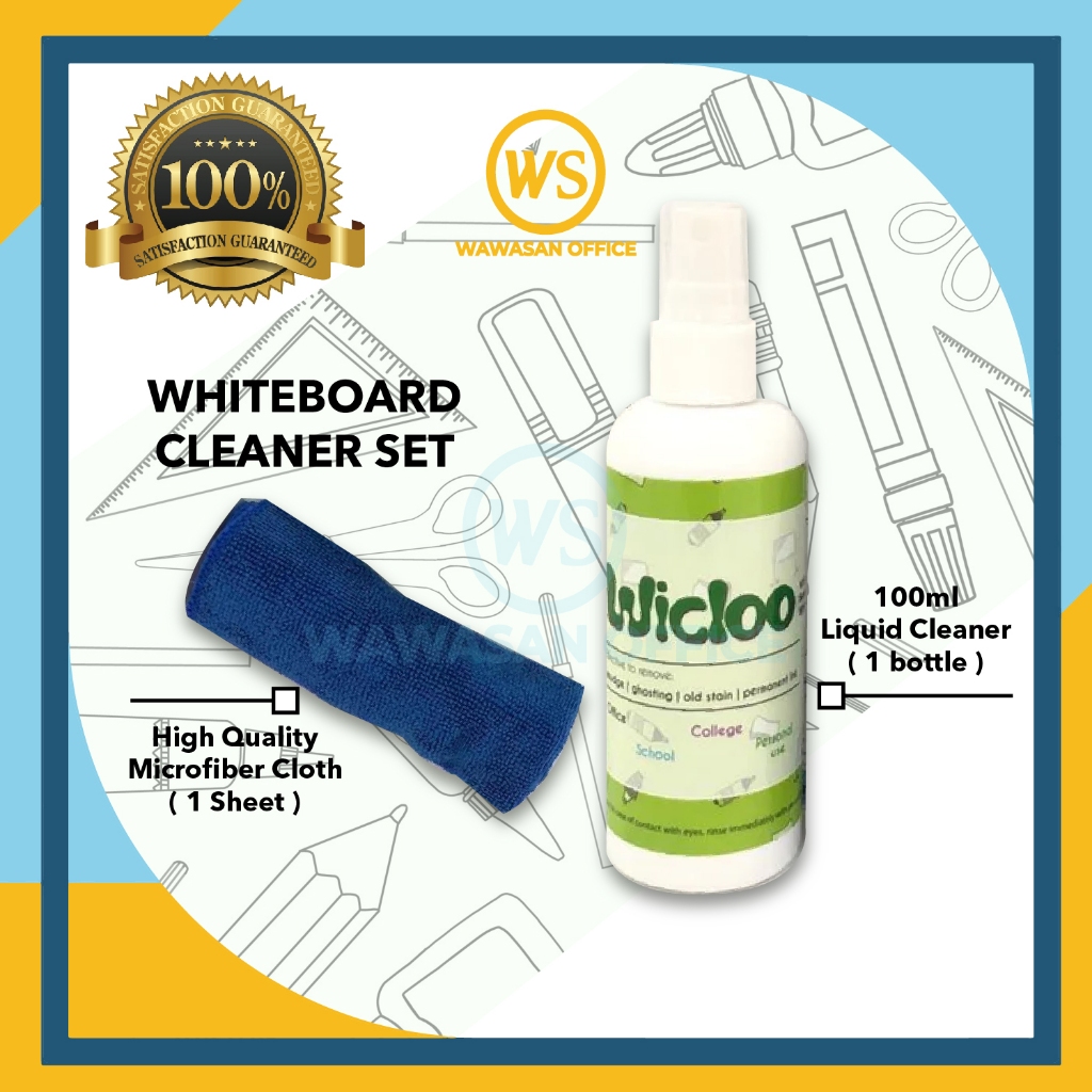Wicloo Whiteboard Cleaner Set / White Board Cleaner Spray With Micro ...