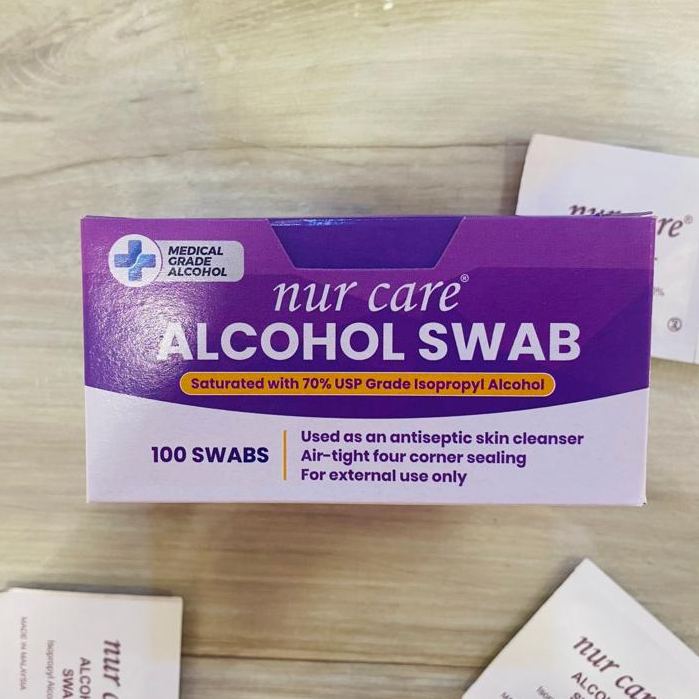 NUR CARE ALCOHOL SWAB 100pcs | Shopee Malaysia