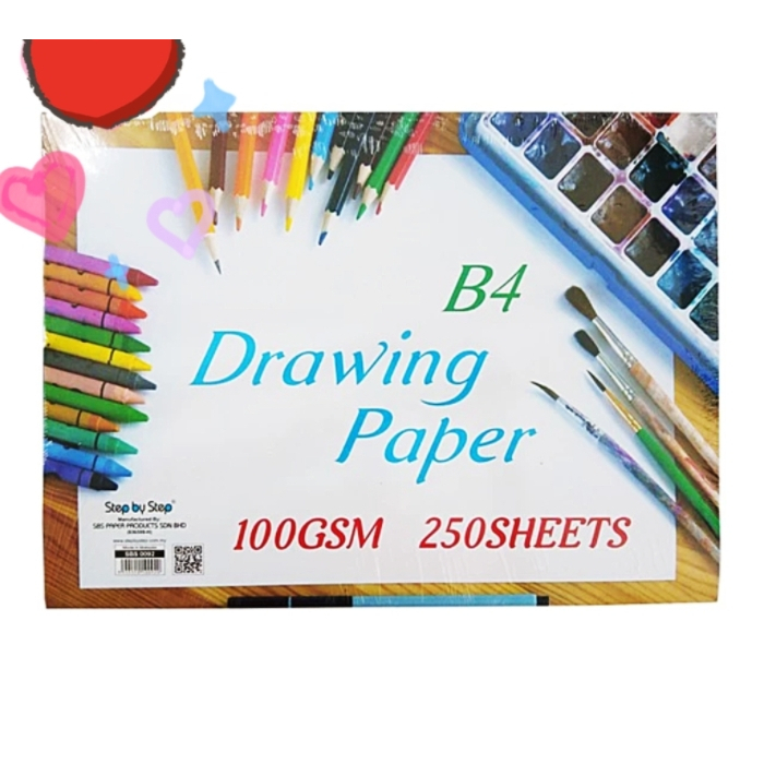 Drawing Paper B4 ( 250 sheets 100gsm) | Shopee Malaysia