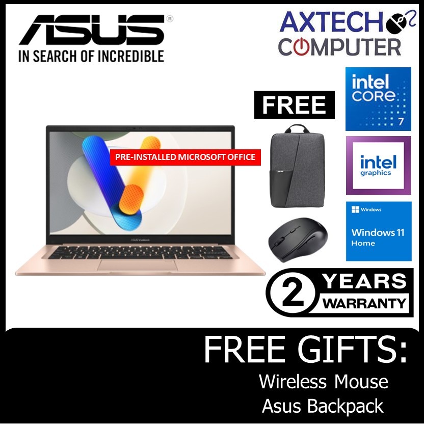 Asus VivoBook 14 A1404V-APB012WSM 14'' FHD Terra Cotta ( Core 7 150U ...