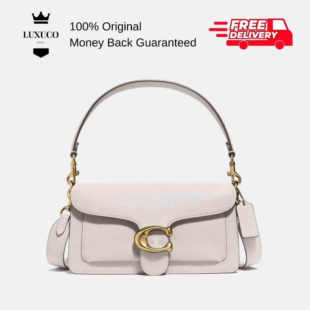 [Luxuco] Coach 73995 Tabby Shoulder Bag 26 White | Shopee Malaysia