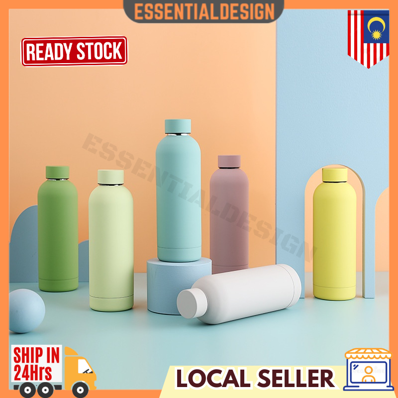 500ml Thermos Bottle Stainless Steel Botol Air Besi Vacuum Flask Bottle ...