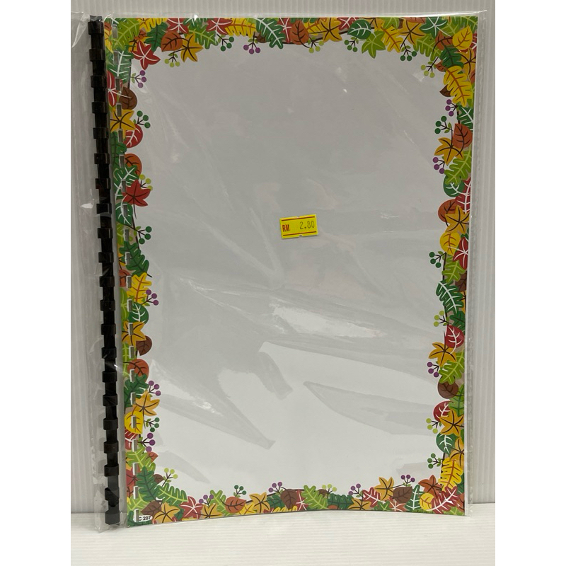 Buku folio & Cover & Binding Comb (20pcs kertas warna/kertas putih ...