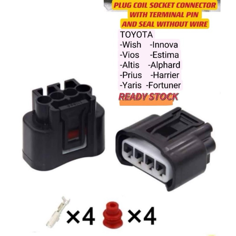 (1pc) 4 PIN Toyota Vios, Camry, Wish, Estima, Altis, Alphard Ignition ...