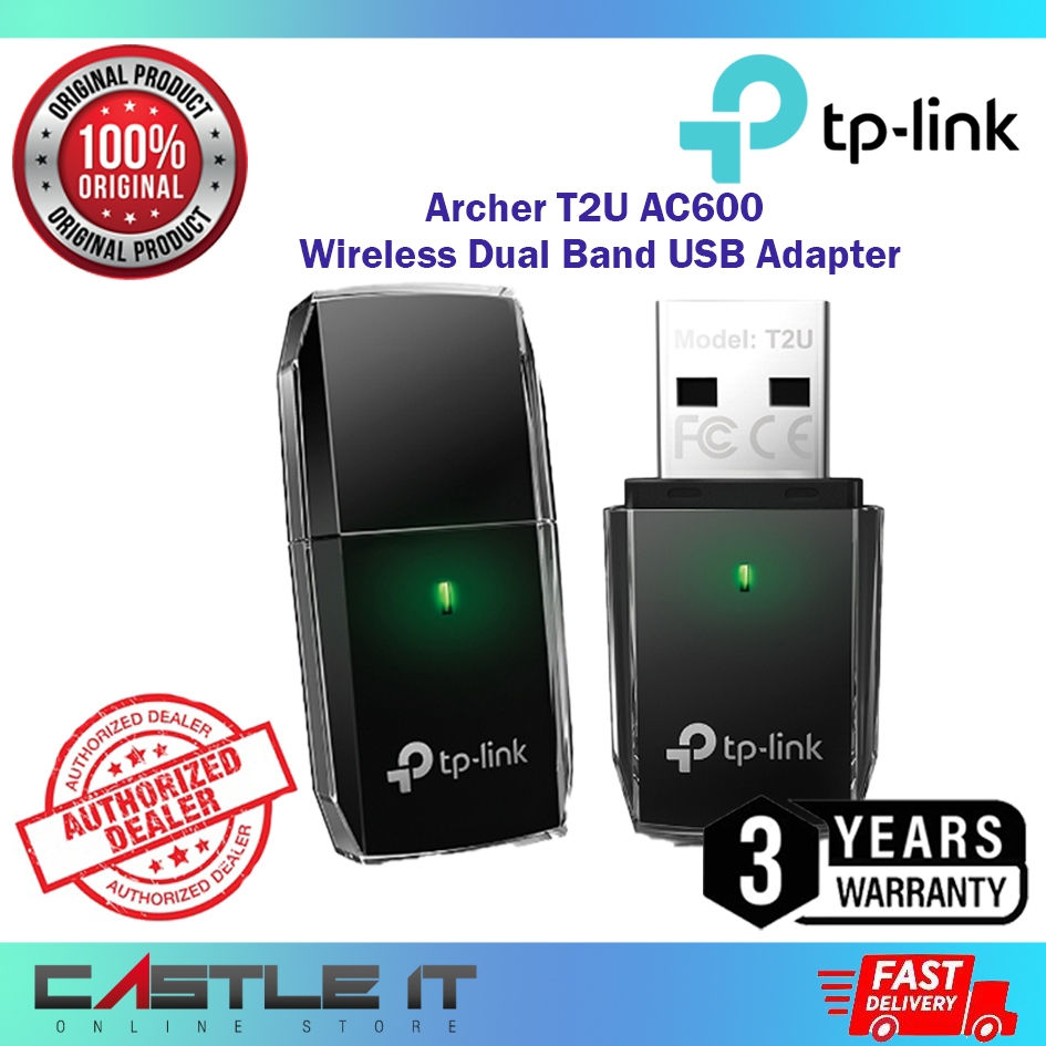 TP-Link Archer T2U AC600 USB WiFi Adapter Dual Band Mini Wireless ...
