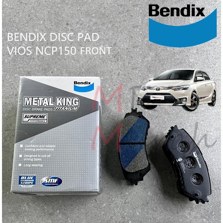 Original Bendix DB2261 Metal King Toyota Vios 2013+ NCP150 Front Disc Brake Pad (depan ...