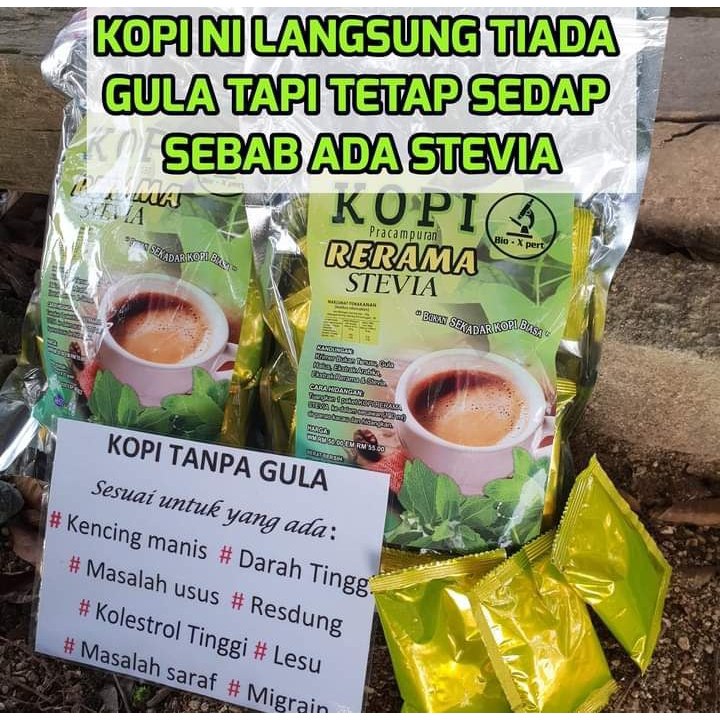 Kopi Rerama Stevia (kopi tanpa gula) | Shopee Malaysia