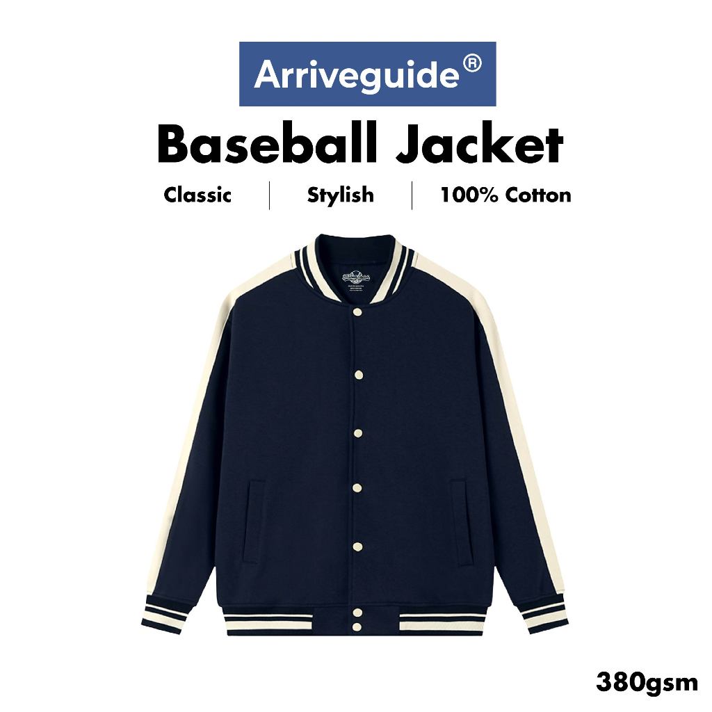 ARRIVE GUIDE x HYDT Baseball Jacket Thick Heavyweight Design 380gsm ...