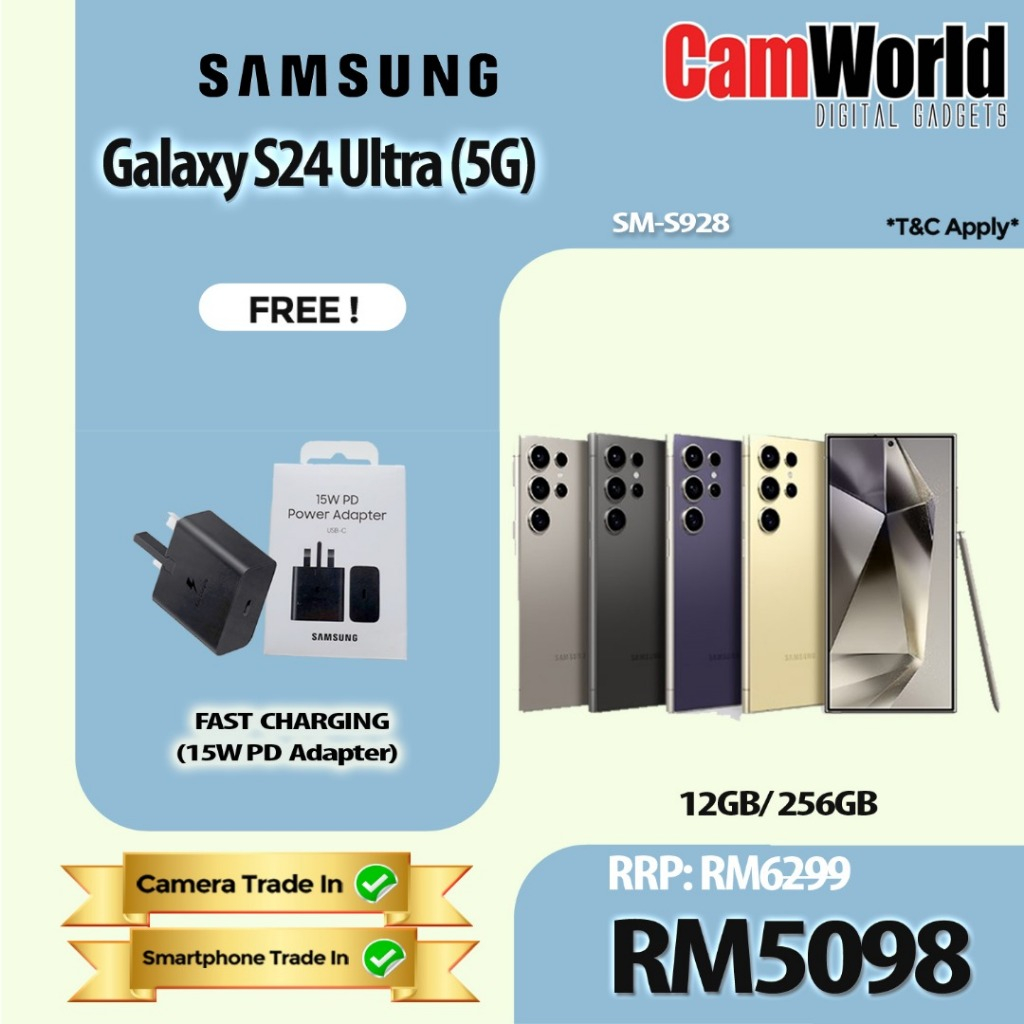 SAMSUNG S24 Ultra (SM-S928) (12GB+256GB) With 15W & BUDS 2 PRO | Shopee ...