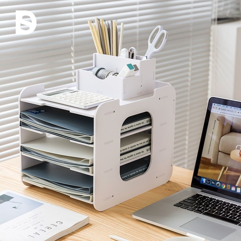 🇲🇾A4 Document Rack Paper Tray Multi Tier File Desk Organizer Files ...
