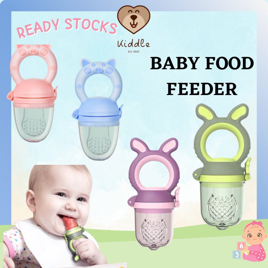 KIDDLE Baby Fruit Food Feeder Puting Buah Bite Silicone Teether ...