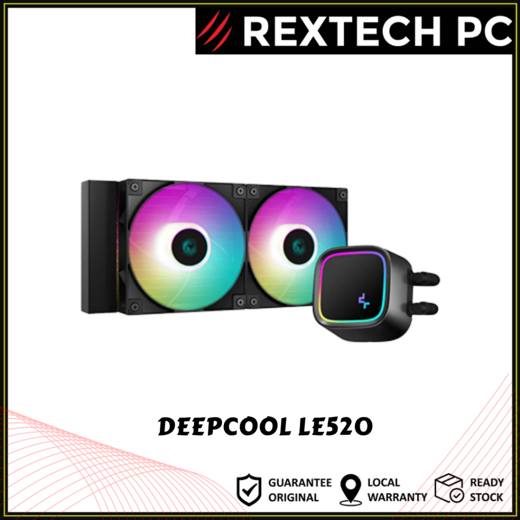 REXTECH DEEPCOOL LE520 AIO Water Cooling - Black | Shopee Malaysia