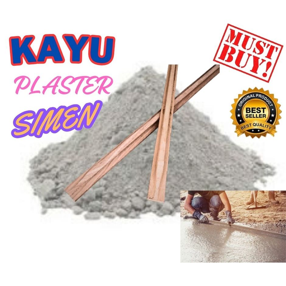 WOOD CEMENT PLASTERING TROWEL PLASTER SIMEN KAYU PANJANG RATA SIMEN ...
