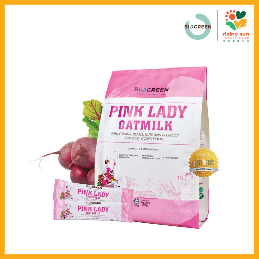 Biogreen Pink Lady Oatmilk Sachet Pack (30g x 11 sachets) | Shopee Malaysia
