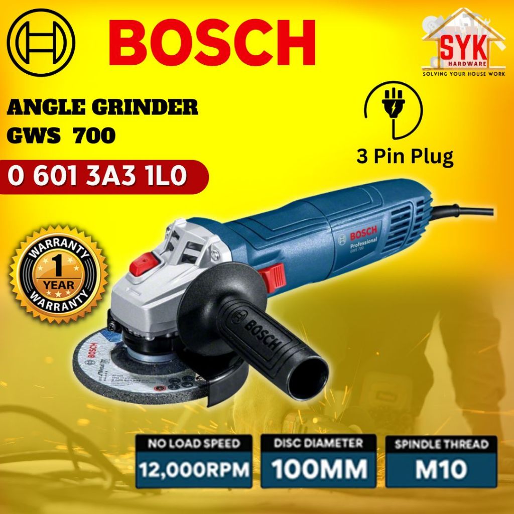 SYK Bosch GWS 700 GWS700 Angle Grinder Electric Machine Power Tools ...