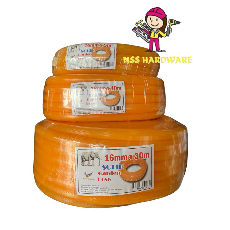 5M/10M/30M Orange Garden Hose/ 16MM Hose/ Water Pipe/ Getah Paip ...