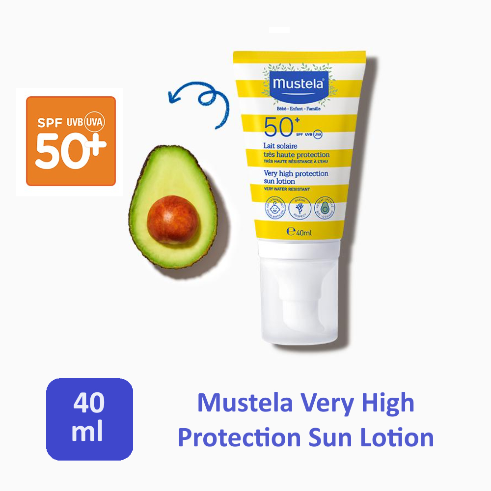 Mustela Very High Protection Sun Lotion SPF50+ (40ml) Sunblock for face ...