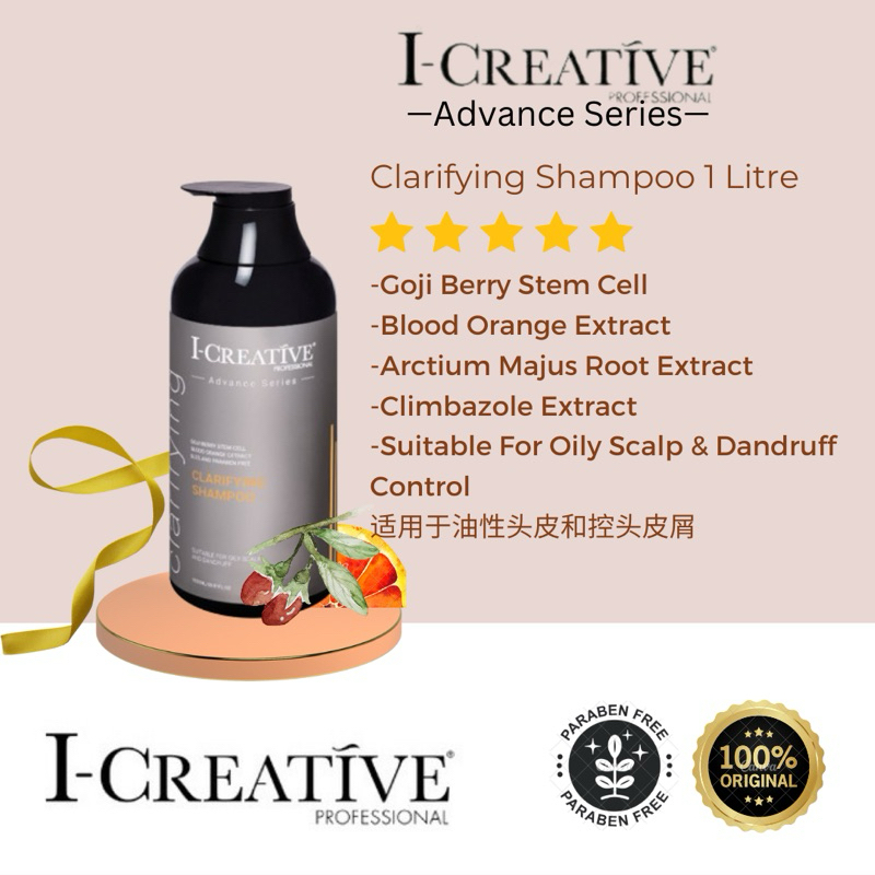 I-Creative Professional Clarifying Shampoo 1 litre,300ml 🇲🇾Ready Stock ...