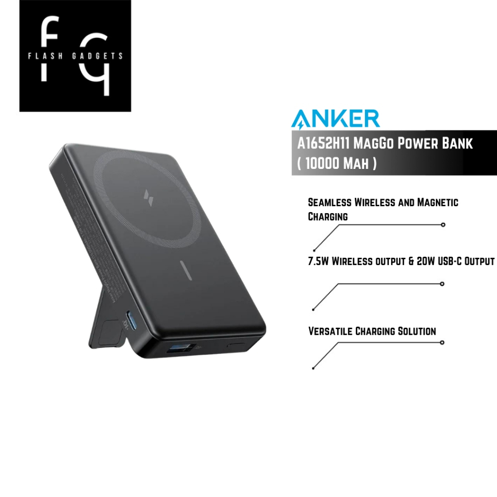 Anker A1652 MagGo 10000mAh Magsafe Magnetic Wireless Charging Power ...