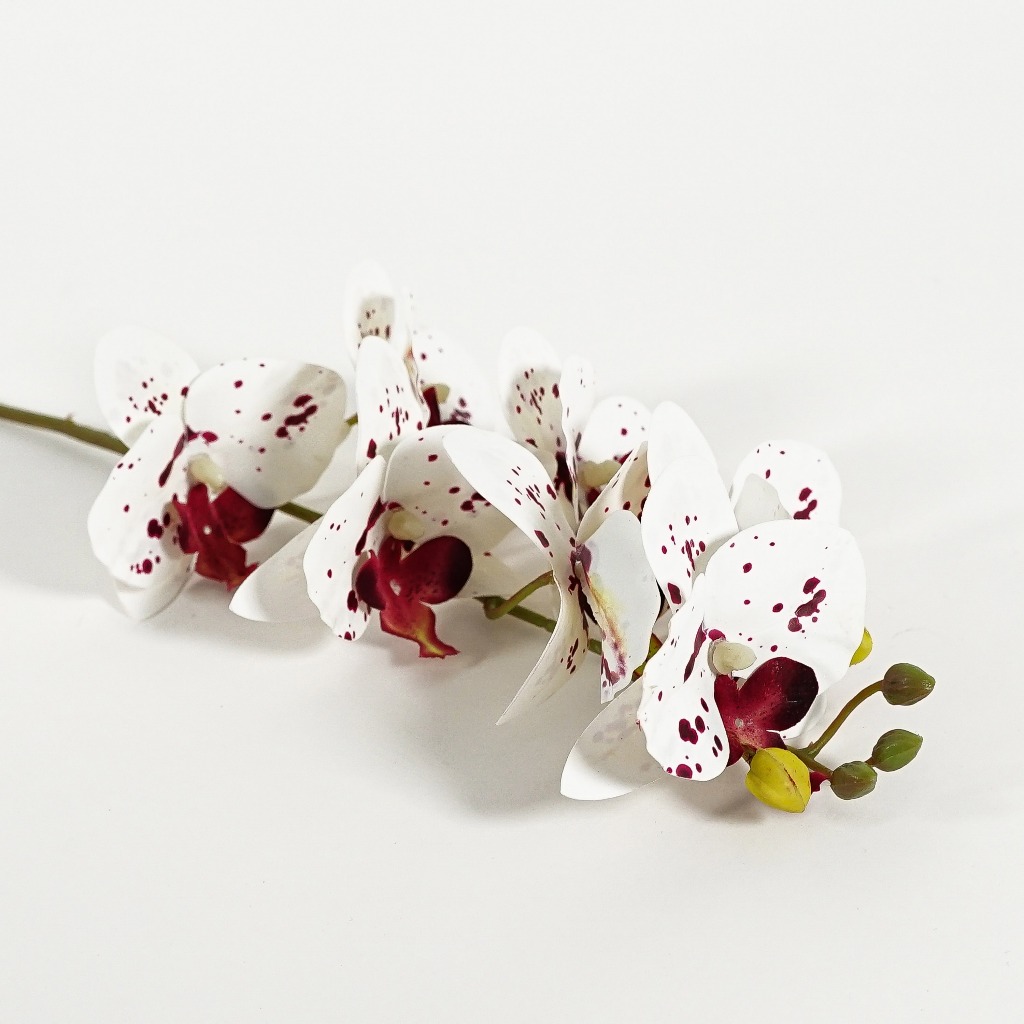 Artificial 7 Heads Small Orchid Latex 3D Hand Bouquet Bunga Orkid 3D ...