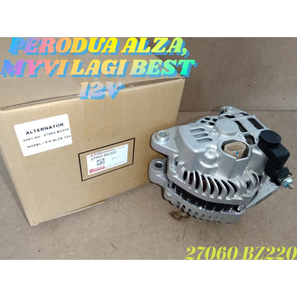 ALTERNATOR PERODUA ALZA 12V 80AMP ( 3 PIN ) INF 6PK 27060-BZ220 ...