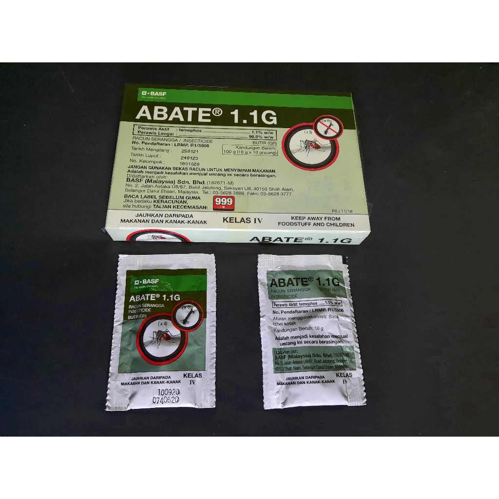 Abate 1.1G (1Box) / Mosquito Larva Control/ Ubat Jentik-jentik/ Aedes ...