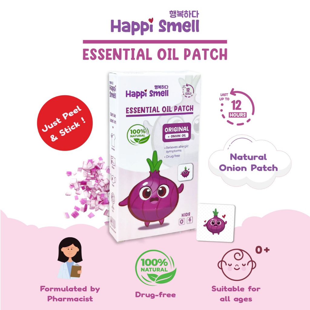 Happi Smell Pelekat Aromaterapi untuk Selsema Resdung Onion Flu Allergy ...