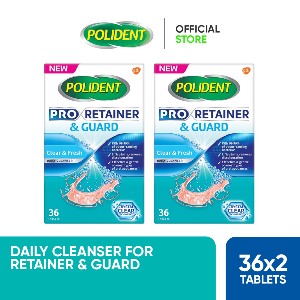 Polident Pro Retainer & Guard Cleanser, Kill Bacteria & Remove Stain ...