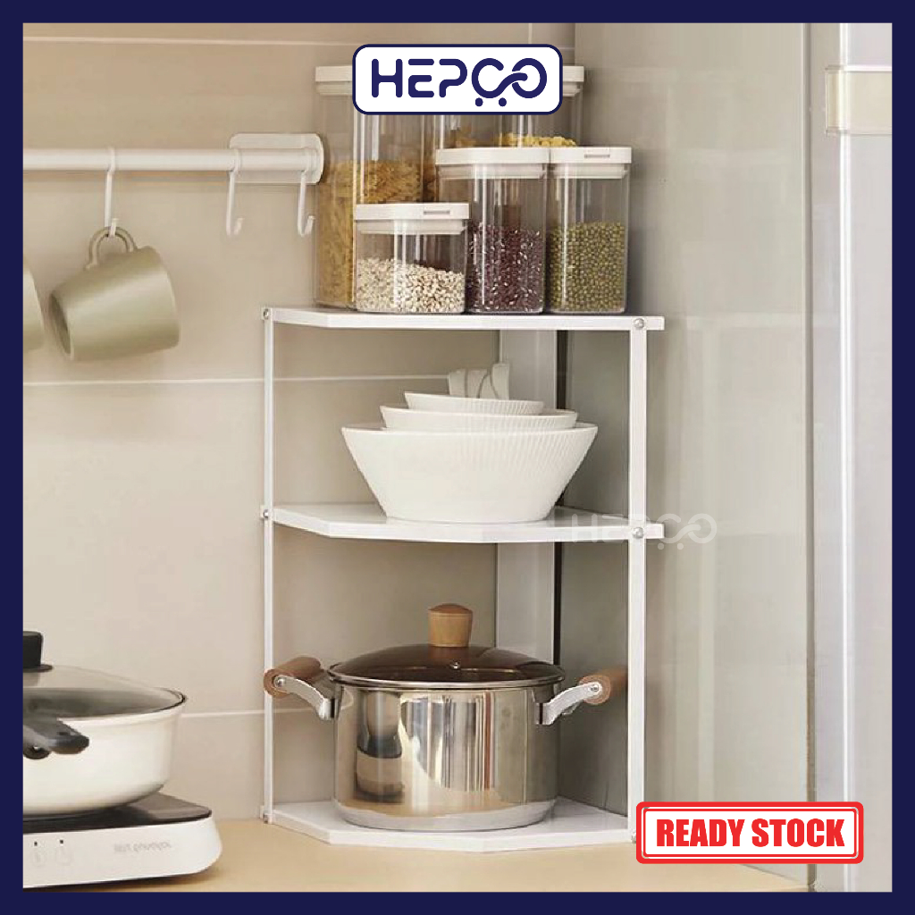 Multi-functional Triangle Corner Kitchen Storage Rack Organizer ...