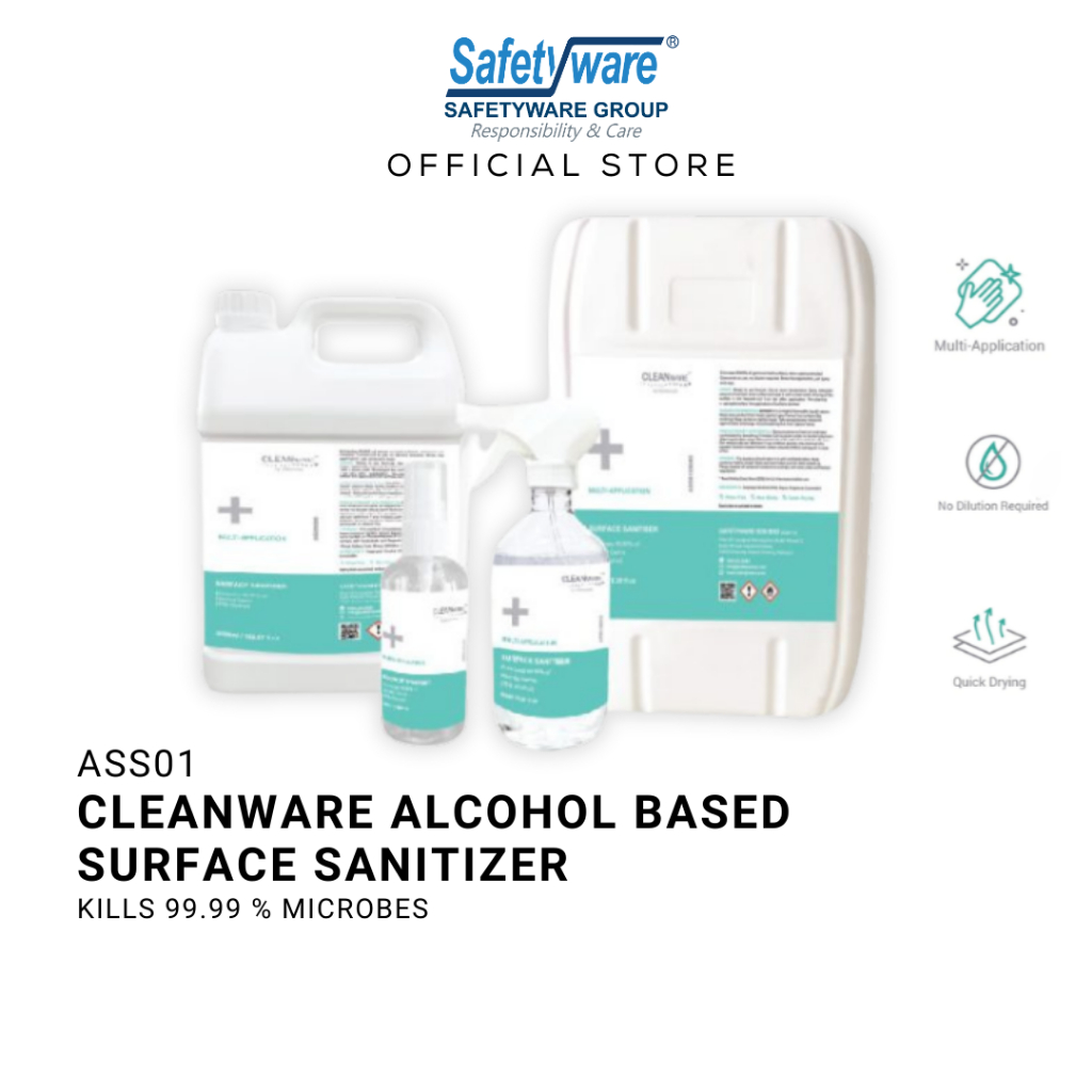 CLEANWARE Alcohol base Surface Sanitizer | 5000ML | 20000ML | Shopee Malaysia