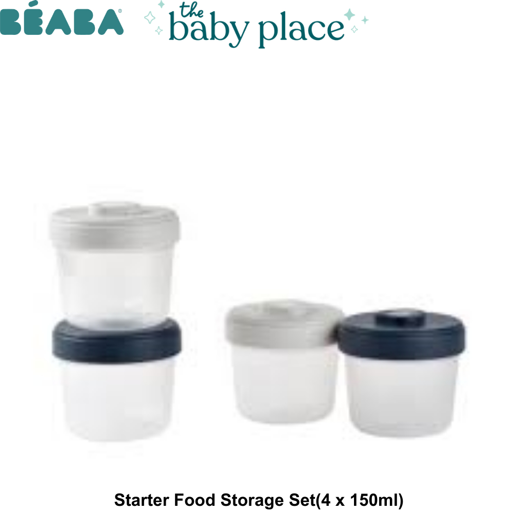BEABA CLIP PORTIONS FOOD STORAGE STARTER SET(4 x 150ml) | Shopee Malaysia