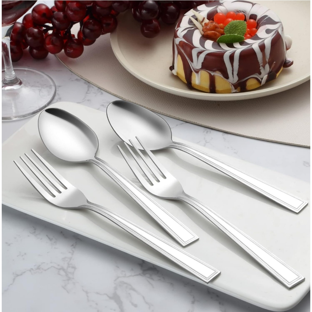Sudu Garfu Set Tebal Tahan Karat S/Steel Spoon Fork Tablespoon Dinner ...
