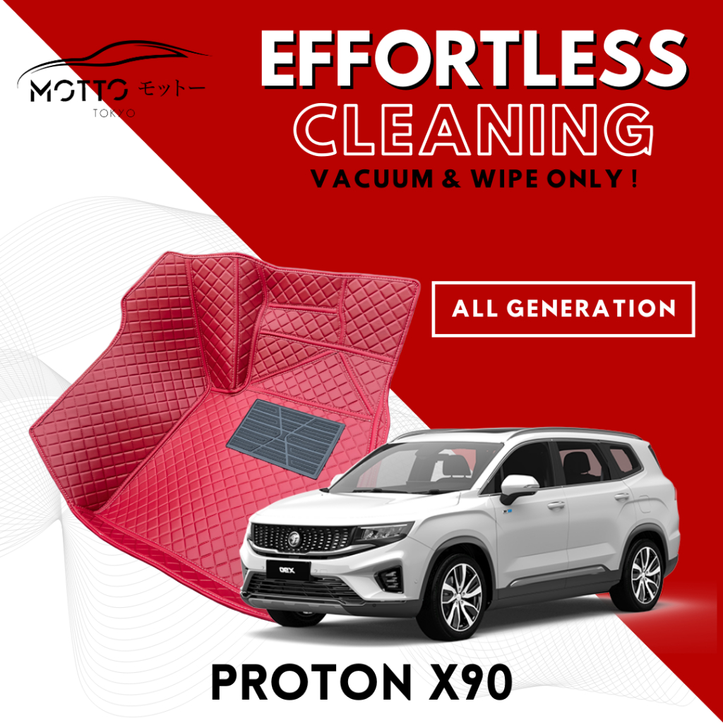 Motto Customised 5D Car Mat Proton X90 [PU Leather alas kaki karpet ...