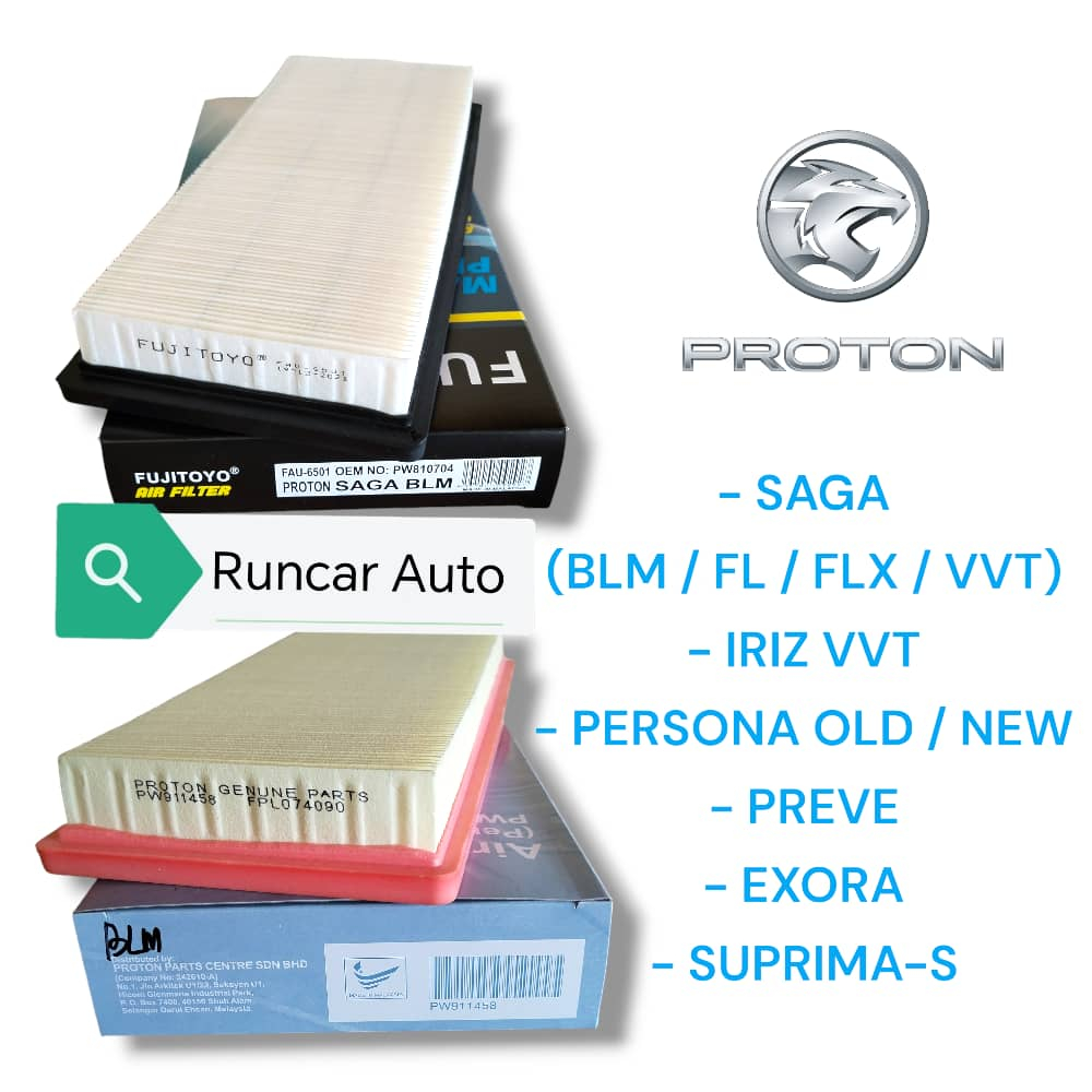 Proton engine air filter saga blm fl flx/saga vvt/persona vvt /iriz ...