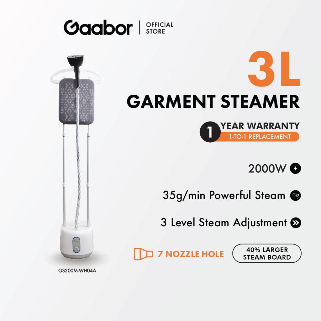 Gaabor Iron Steam Garment Steamer 1800W Stainless Steel Iron Board 1.8L ...