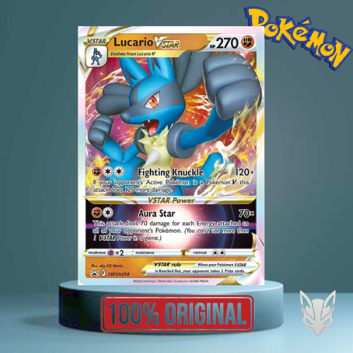 ORIGINAL Lucario VSTAR - SWSH214 Ultra Rare PTCG TCG pokemon card and ...