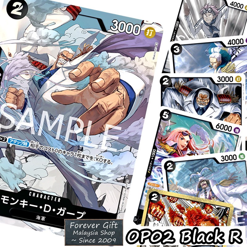 全哥海贼王 OP02 R Black RARE Set One Piece Card Game Kad tcg OP 02 OP2 OP02 ...