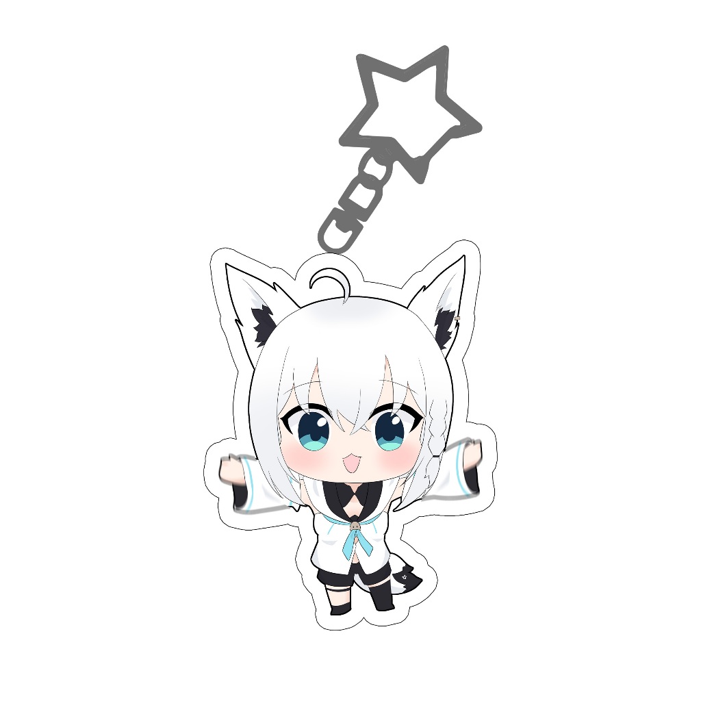 Shirakami Fubuki Happy Happy Happy Hololive keychain by Nisemori ...
