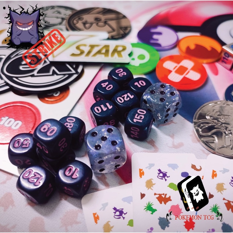 Pokemon Trading Card Game Set of 6 Damage-Counter Dice Set, Condition ...