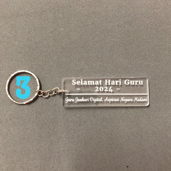 Keychain Selamat Hari Guru 2024 / Happy Teacher's Day / Cikgu Acrylic ...